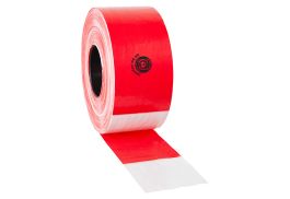 Absperrband, rot/weiss, 80mm x 500m
